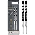 Parker Rollerball Pen Refills | Medium Point | Black QUINK Ink | 2 Count : Amazon.co.uk ...