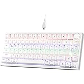 SOLIDEE Portable 60% Mechanical Gaming Keyboard,61 Keys Compact RGB LED ...