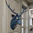Pevfeciy Stag Head Wall Mounted Ornament,Large Vintage Reindeer Deer ...