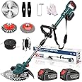 Hengriacly Coupe Bordure sans Fil avec Batterie, 21V 2xbatteries 4.0Ah, Debroussailleuse ...