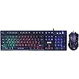 Marvo Scorpion KM409 7 Colour Rainbow LED USB Gaming Keyboard & Mouse ...