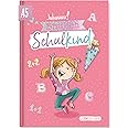 Häfft® Endlich Schulkind A5 Erinnerungsalbum zur Einschulung für Mädchen "Rosa" Hardcover ...