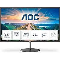 AOC Q32V4 - 32 inch QHD Monitor, 75Hz, 4ms, IPS, Adaptive Sync ...