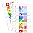 A to Z 26 Letters Index Labels Multicolor Alphabet Tabs A-Z Tab ...
