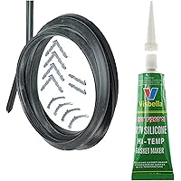 SPARES2GO Universal 3 & 4 Sided Silicone Oven Cooker Door Seal Kit (With Glue Sealant) : Amazon ...