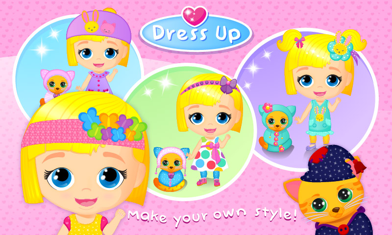 Lily & Kitty Baby Doll House - Little Girl & Cute Kitten Care: Amazon ...