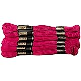 Trebla Pack of 6 Embroidery Thread/Skeins - 8m - Post Box Red - Col ...