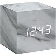 Gingko Cube LED Click Clock Alarm Clock With Sound Activation (Time ...