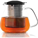 Finum TEA CONTROL Teekanne aus Glas mit patentierter Brühkontrolle ...