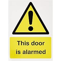 This door is alarmed Sticker/Self Adhesive Sign (S54) - CCTV, Security ...