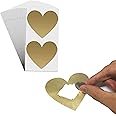 Pack of 50, Heart Scratch Off Sticker - 8 x 7cm, Gold : Amazon.co.uk ...