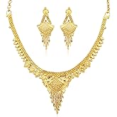 Sukkhi Gorgeous 24 Carat Gold Plated Wedding Jewellery Choker Necklace Set For Women (N73717 ...