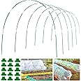 36pcs Garden Hoops for Raised Beds Row Cover Netting-24 Clips, 2.4M ...