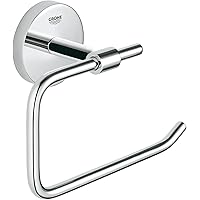 GROHE Start Cube Spare Toilet Roll Holder (Material: Metal, Wall Mounted, Concealed Fastening ...
