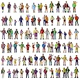 SPORTARC 200Pcs People Figures 1:87 Scale Mini Model Trains ...