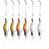 OriGlam 5pcs Soft Luminous Shrimp Lure Set, 5 Colors Shrimp Bait Shrimp Lures Fishing Kit ...