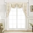 TOPLUXE Swag Valance for Windows, Classic Waterfall Valance with ...