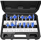 Trend 12 Piece Router Cutter Starter Set, 1/4 Inch Shank, Tungsten ...