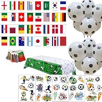 Football Soccer Theme Party Decorations for 2022 World Cup, 32 ...