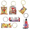 Souvenirs 6x London Keyrings - British Keychain - London Key ring ...