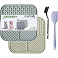 Coomazy Licky Mats for Dogs 2 Pcs Dog Slow Feeding Lick Mats with Suction Cup Boredom And ...