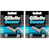 Buy Gillette Sensor Excel Refill Razor Blades for Men – 10 Count | Dual ...