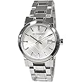 BURBERRY Unisex Analog Swiss Quartz Watch with Stainless Steel Strap ...