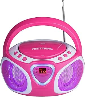 Pretty Pink CD Boombox: Amazon.co.uk: Electronics