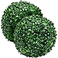 SENRN 2PCS Artificial Topiary Ball Faux Boxwood Buxus Ball Hanging ...