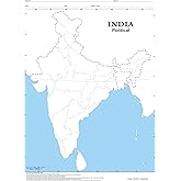 India Outline map (100 Nos)| A4 Size Multipurpose map For School ...