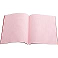 9" x 7" - 7mm Squared Tinted Paper - Exercise Book Red Cover - Pink ...
