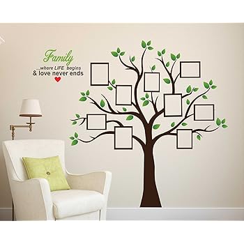 Buy Timber Artbox Large Family Tree Photo Frames Wall Decal - The ...