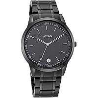 Titan Men Leather Black Dial Analog Watch -Nr1802Sl11, Band Color-Black ...