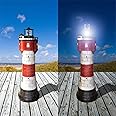 Westerholt Solar Leuchtturm Roter Sand mit rotierendem Led-Reflektor 50 cm : Amazon.de: Beleuchtung