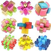 Chonor 9 Pezzi Premium Rompicapo in Legno - Classico Gioco di Mente IQ ...