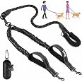 SlowTon Double Dog Lead for Walking 2 dogs No Tangle - 360° Swivel ...