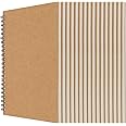 MUKLEI 16 PCS A5 Sketchbook, Blank Sketch Book, 30 Sheets/60 Pages Spiral Bound Sketch Pad Kraft ...