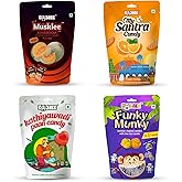 DOBIEE Fruit Flavoured Centre Filled Assorted Candies Combo Pack Of 4 ...