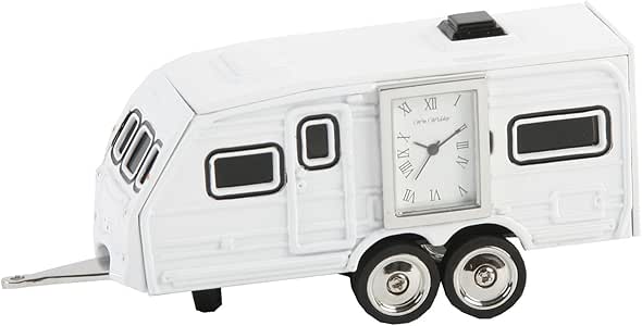 Miniature Camper Van - Caravan Novelty Desktop Collectors Clock 9233 ...