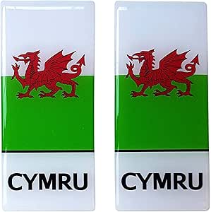 Wales Number Plate Sticker Decal Badge Cymru Welsh Flag 3d Resin Gel ...