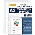 LRS Sheet Protectors - A3 Size (Double of A4) - 200 Micron Thick - 11 ...