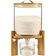 Flour and Cereal Container, 5L/8L, Rice Dispenser, Creative Glass Food ...