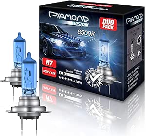 2X H7 55W 12V Diamond Vision 8500K Lampade Lampadina Effetto Xenon Look ...