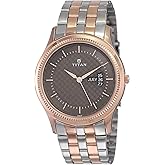 Titan Quartz Analog with Date Silver Dial Stainless Steel Strap Watch ...