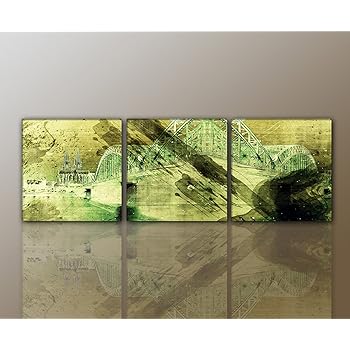 Amazon.de: SONDERANGEBOT 3 teiliges WANDBILD Abstrakt MODERN Leinwandbild (fly-3teilg-50x50 ...