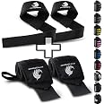 Fitgriff® Straps + Polsini per Palestra (1 Set) - Polsiere Gym e Fasce ...