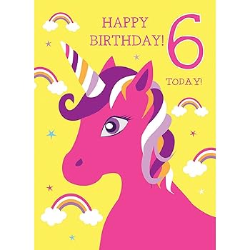 Twizler 6th Birthday Card for Girl with Fairy Princess and Glitter ...