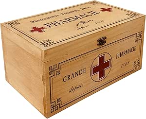 New Vintage Style First Aid Kit Wooden Box - Large : Amazon.co.uk ...
