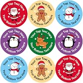 144 Cute Christmas Characters Praise Words Reward Stickers For Children ...