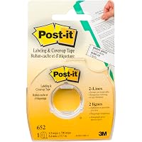 Post-it Cover-Up and Labelling Tape 6-Lines width White 25.4 mm x 17.7 ...